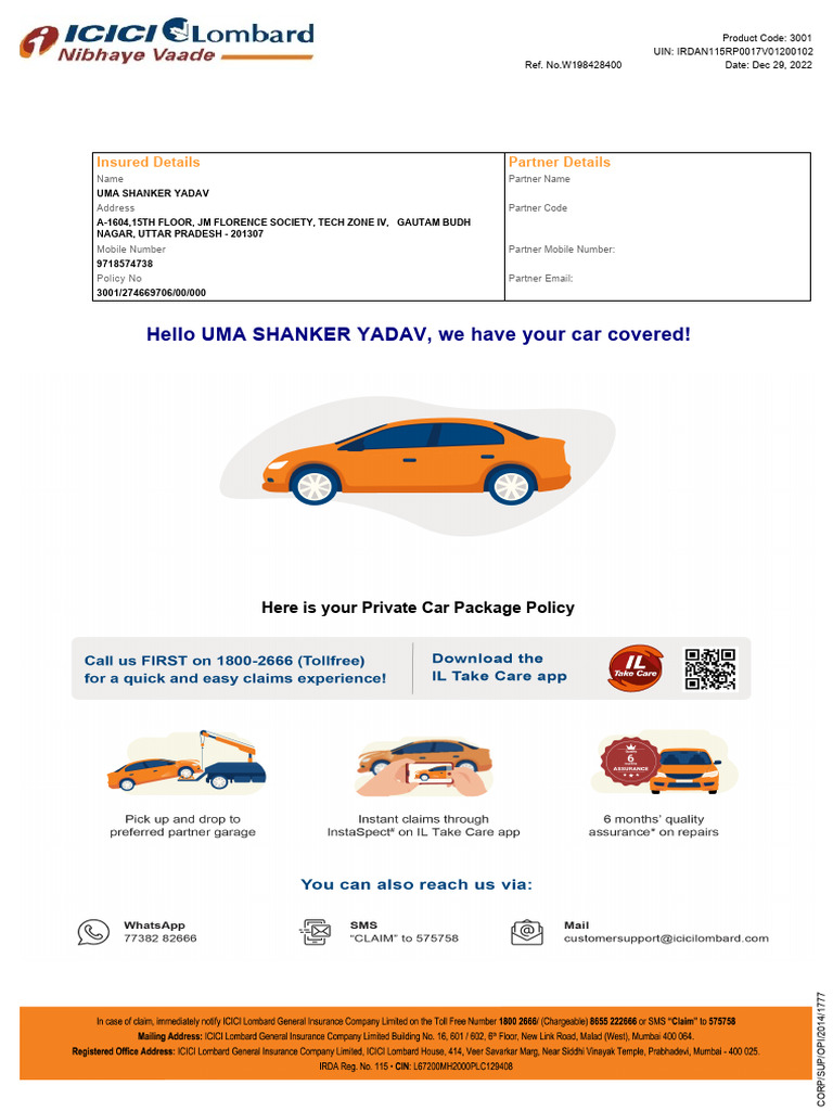 Policy Copy | PDF | Insurance | Pro Rata