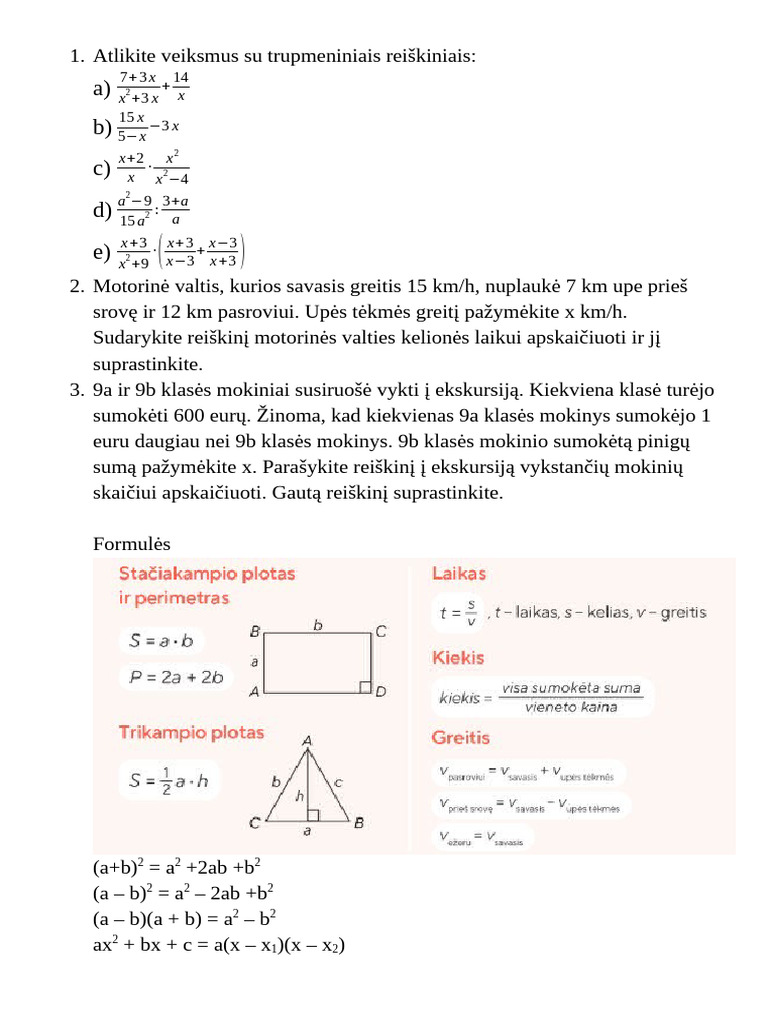 Trupmeniniai Reiškiniai Apibendrinimas | PDF