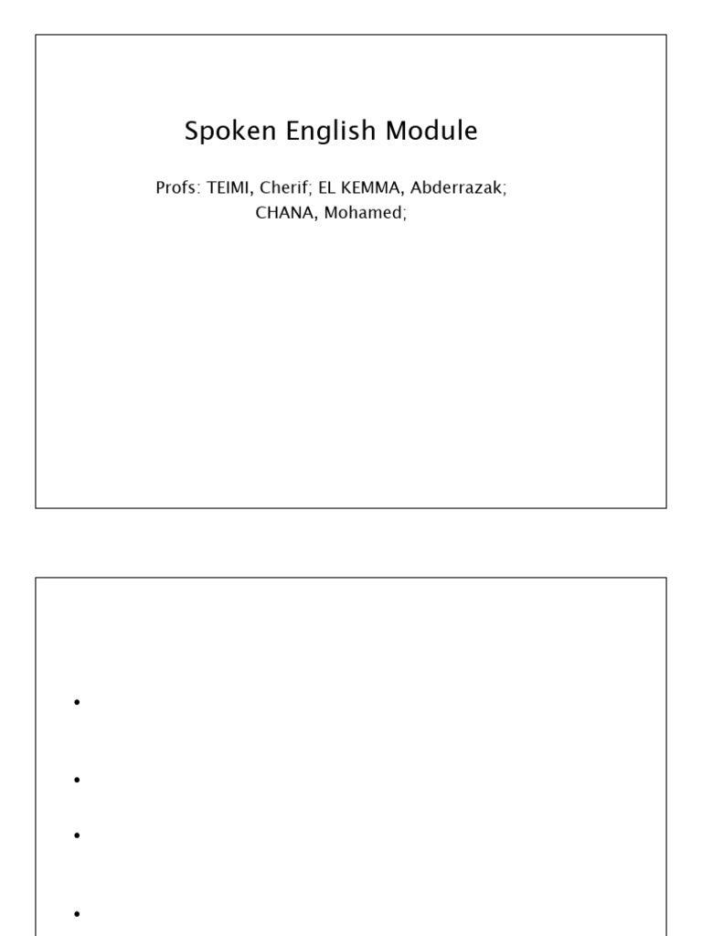 Spoken English S1 | PDF | Stress (Linguistics) | Phonetics