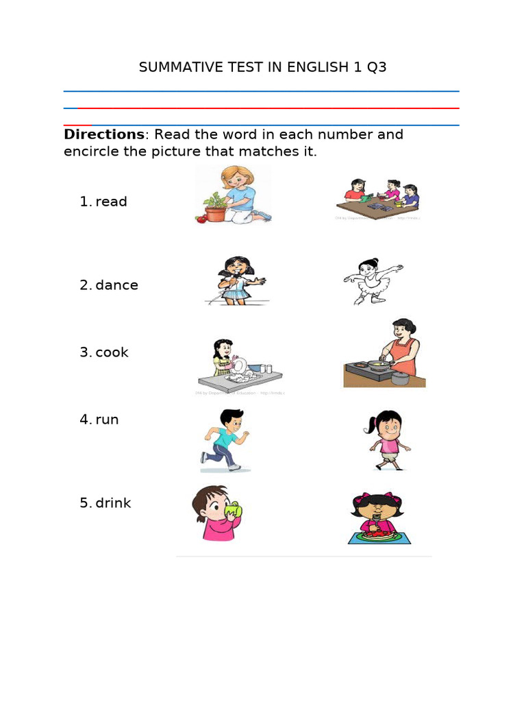 Summative Test in English 1 Q3 | PDF