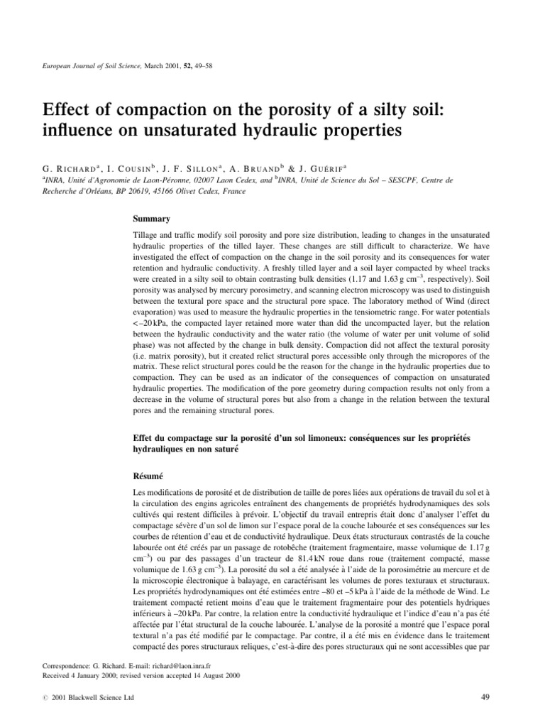 Effect of Compaction On The Porosity of Silty Soil | PDF | Porosity | Soil