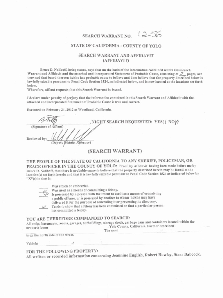 Untitled | PDF | Affidavit | Search Warrant