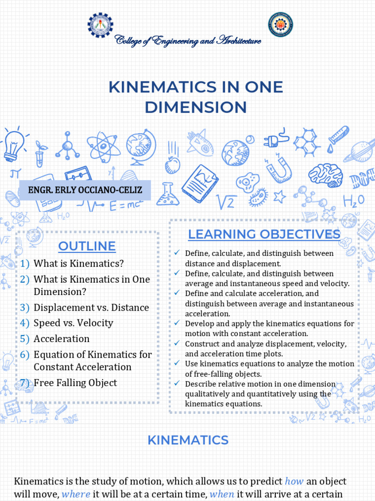 2.1. Kinematics in One Dimension | PDF | Kinematics | Acceleration