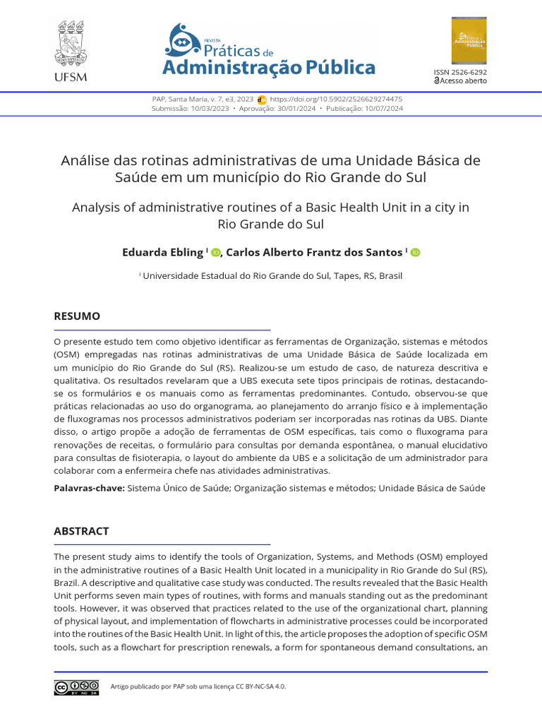 Ebling Santos 2023 Analise-das-rotinas-Administra 75946 | PDF ...