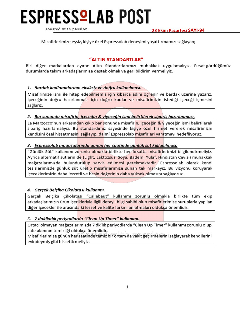 Espressolab Post-94 | PDF