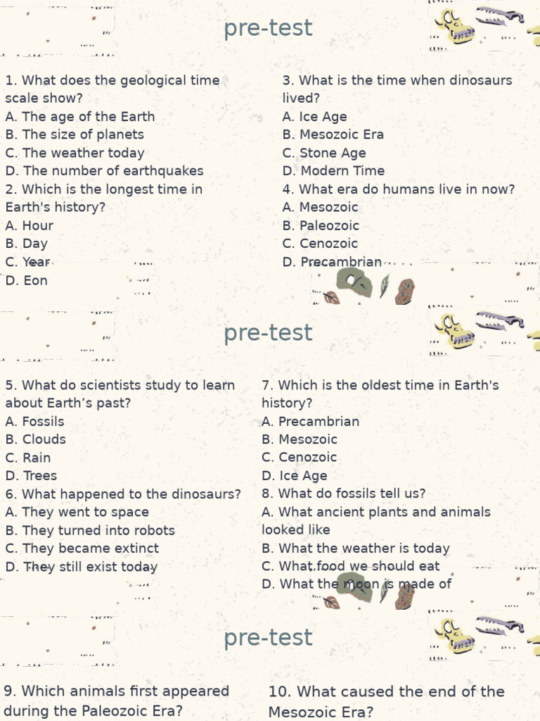 The Geologic Time Scale Is A Record of Life Forms and Geologic Events ...