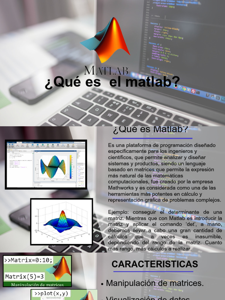 ¿Qué Es El Matlab Presentacion | PDF | Matlab | Programación de ...