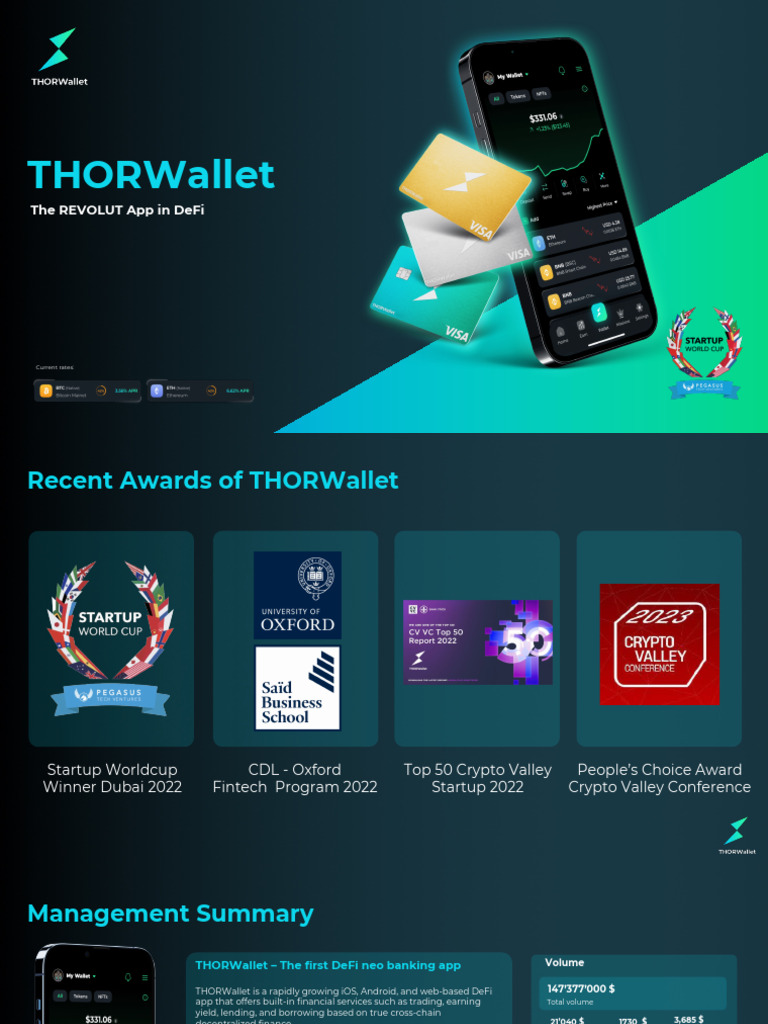 2023 Q2 Thorwallet V2 Pitch Deck | PDF | Cryptocurrency | Bitcoin
