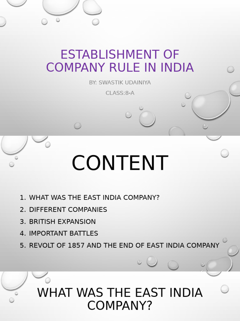 End of East India Company Rule in India | PDF | East India Company ...