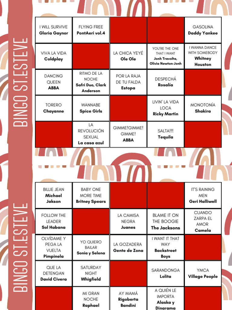 Fast Finishers Bingo Board Grid (Targeta regal) | PDF | Musicians ...