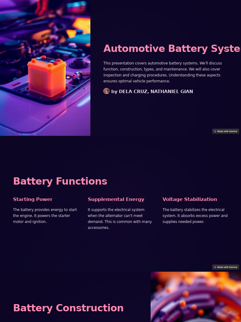 Automotive Battery Systems Overview | PDF | Battery Charger ...