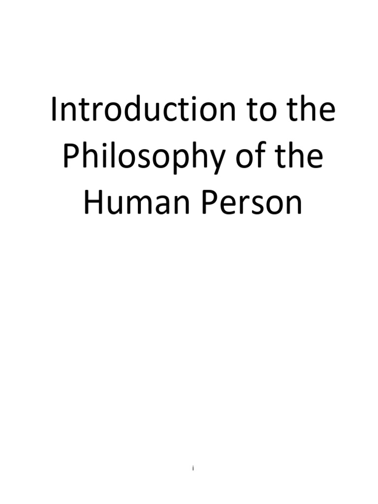 Introduction To The Philosophy of The Human Person PHI210 | PDF | Truth ...