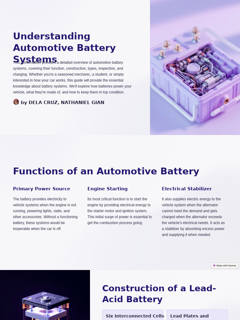 Understanding Automotive Battery Systems | PDF | Electrical Engineering ...