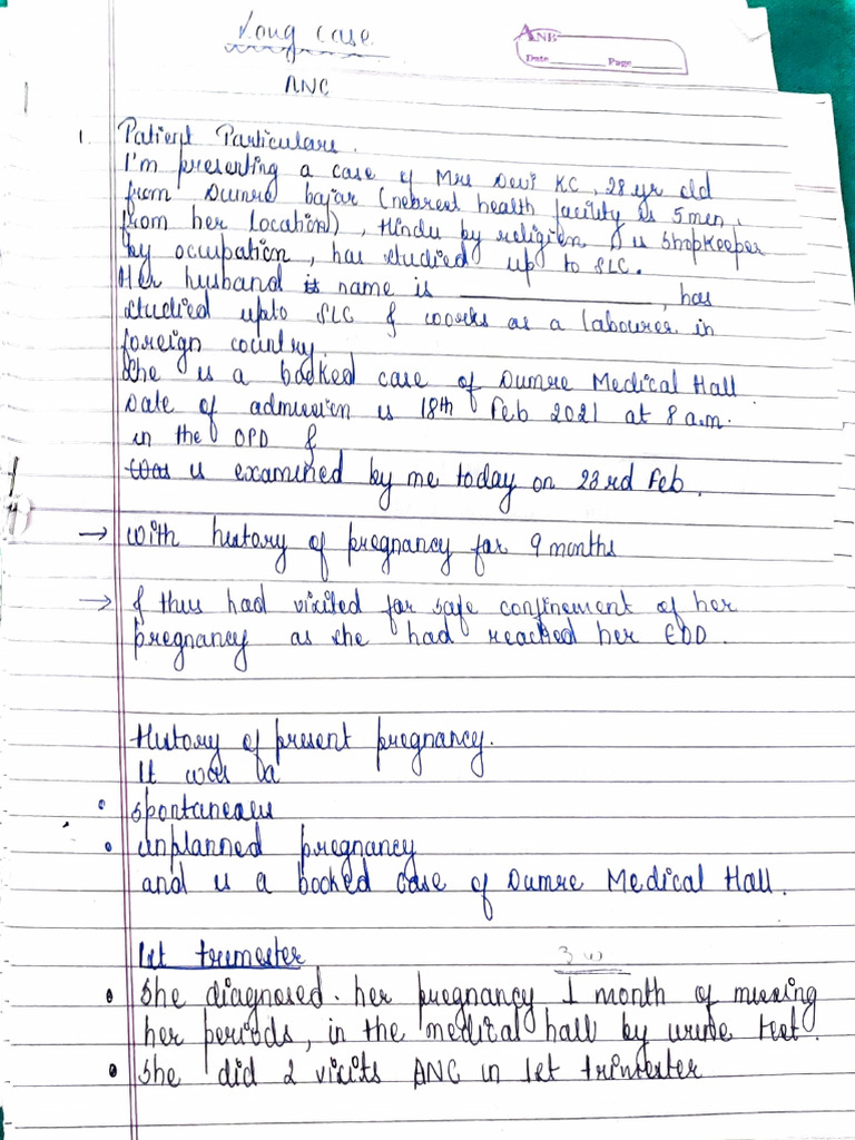 Obg Cases and History Format 2 | PDF