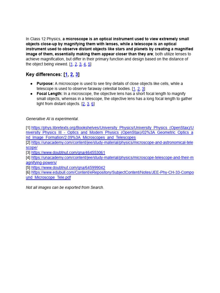 Microscopes vs Telescopes: Key Differences | PDF