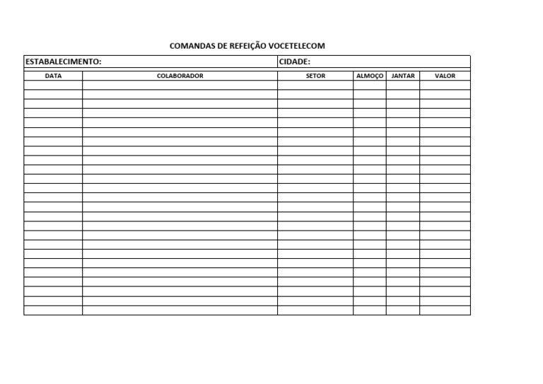 COMANDA PADRÃO | PDF