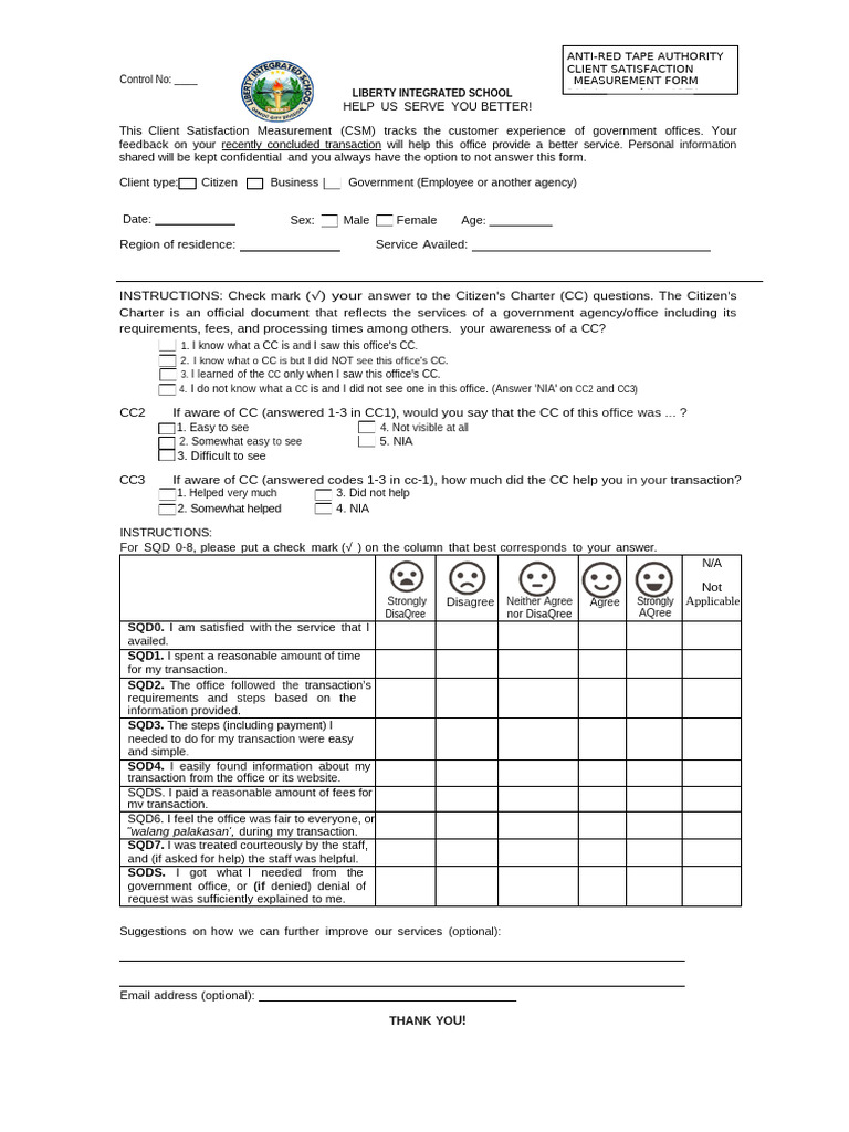 Client SatisfactionMeasurement Form | PDF | Business