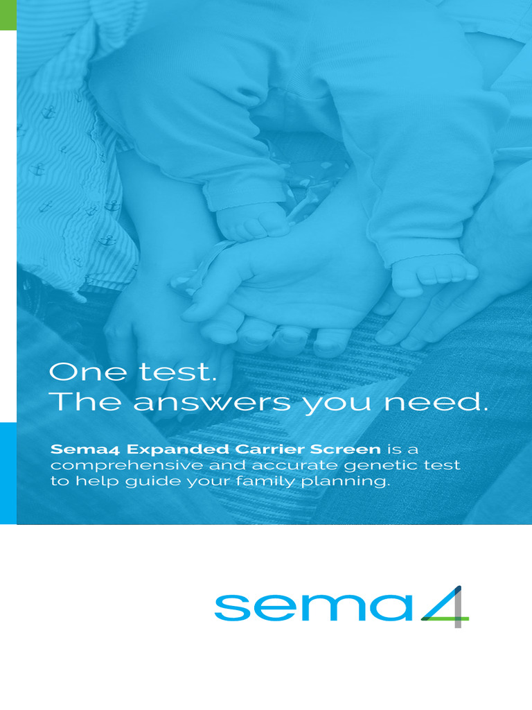SEMA4-CarrierScreeningECS PatientBrochure 05232018 | PDF | Genetic Disorder | Genetics