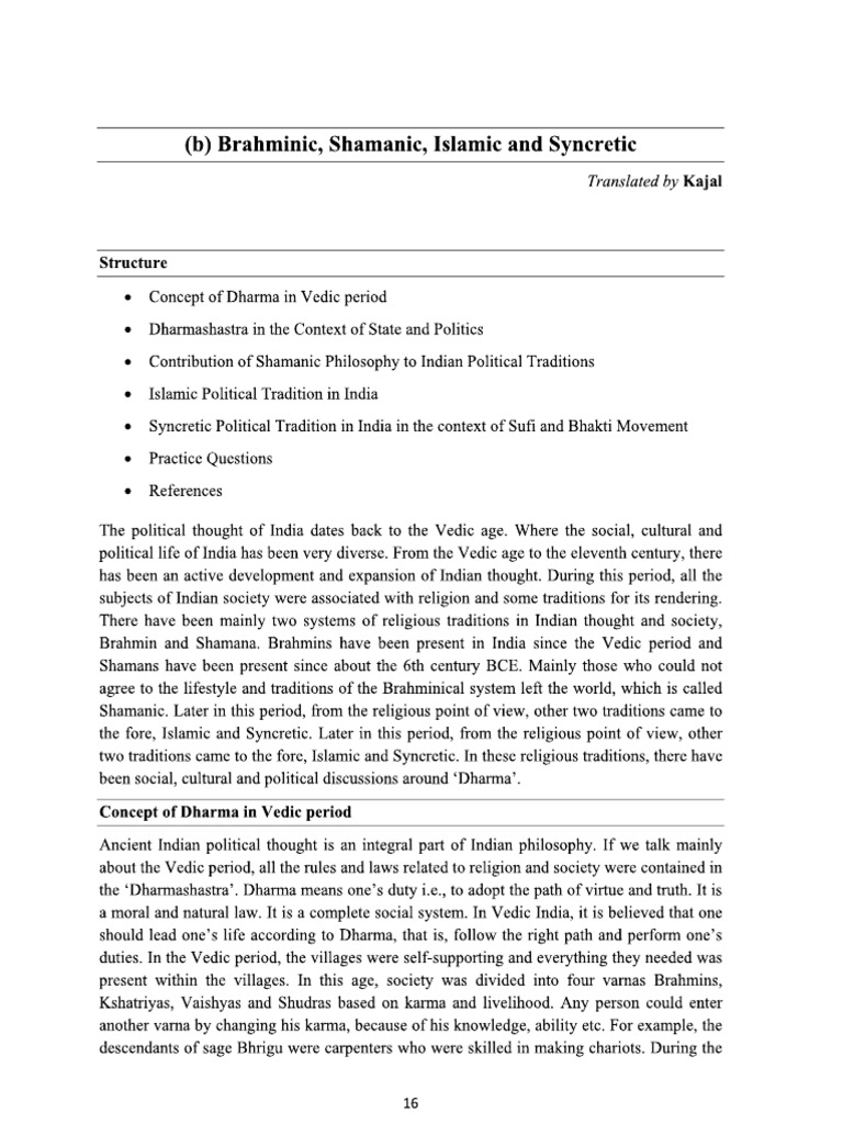 1-2 (B) Brahminic, Shamanic, Islamic and Syncretic | PDF