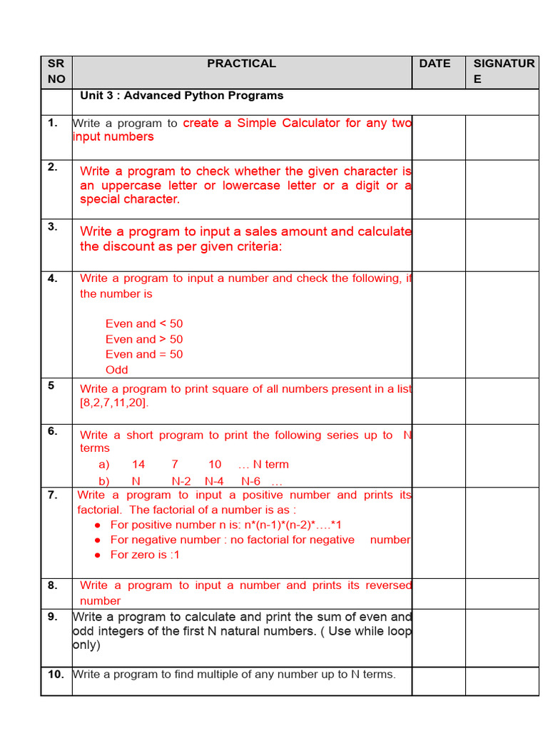 Python Practial File - 2023-24 Old | PDF | Python (Programming Language ...