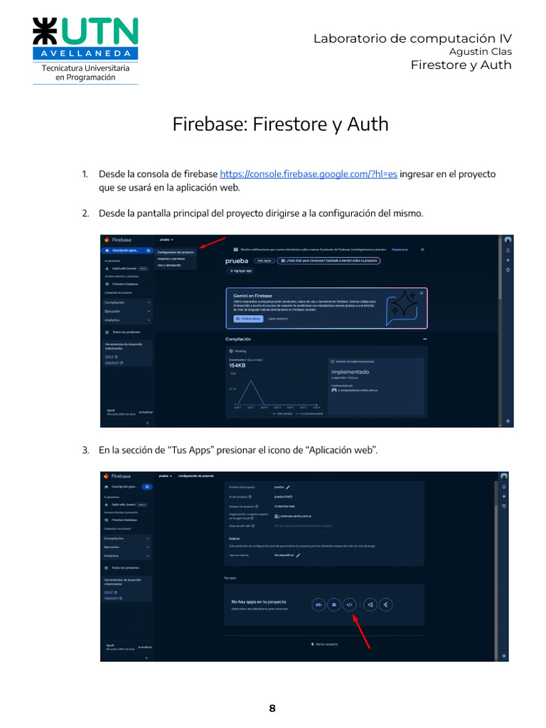 Configuración de Firestore y Auth en Firebase | PDF