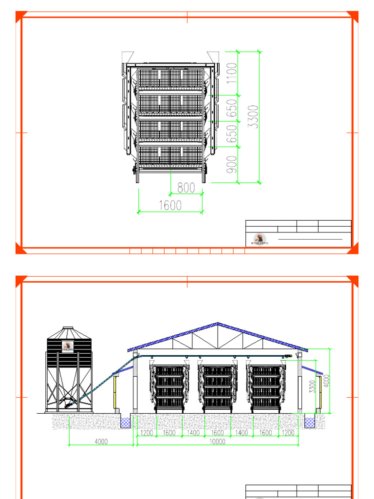 Drawing For Broiler House 75X10M - Copie | PDF | Poultry Farming ...