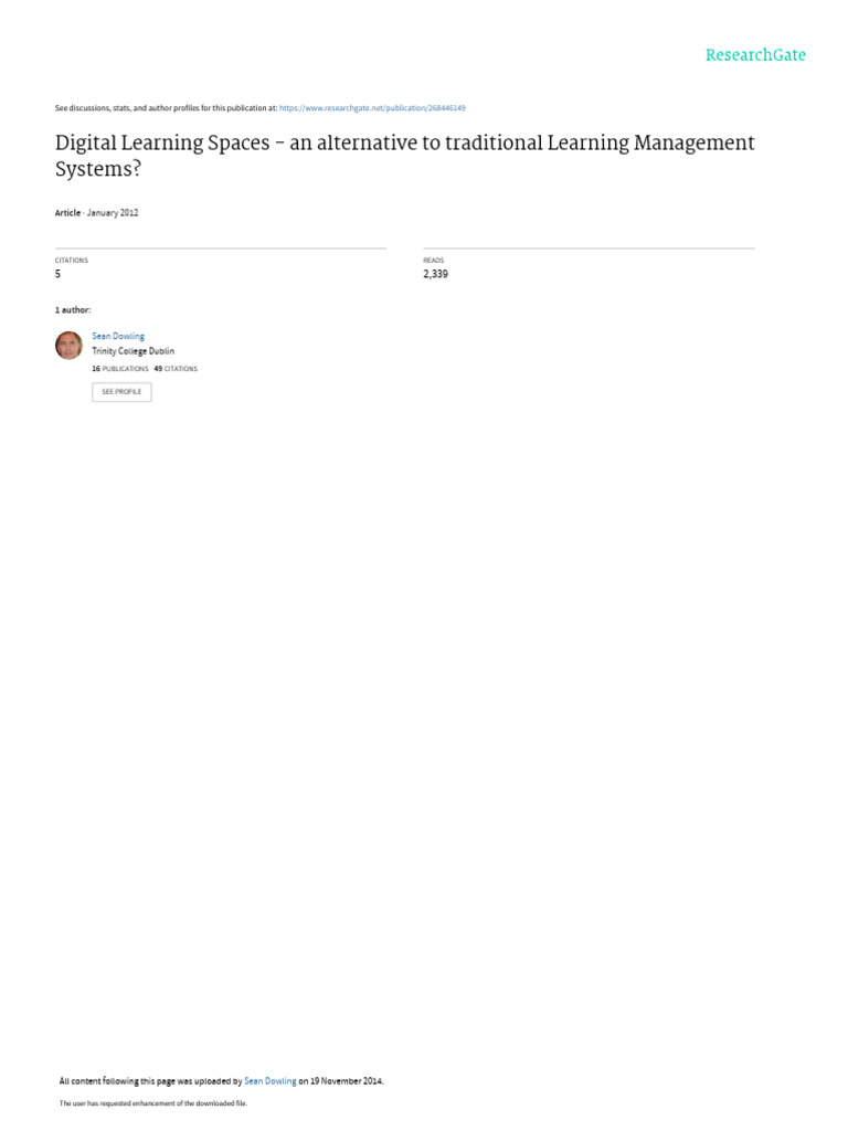 Digital Learning Spaces Sdowling Pdf Educational Technology Podcast