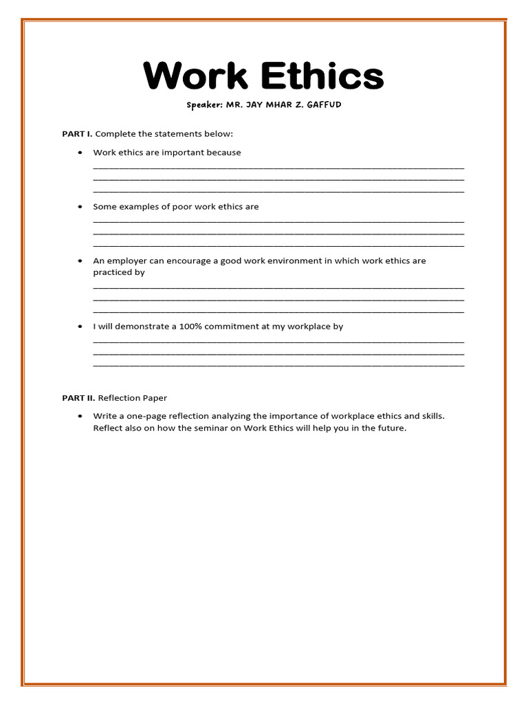 Work Ethics | PDF
