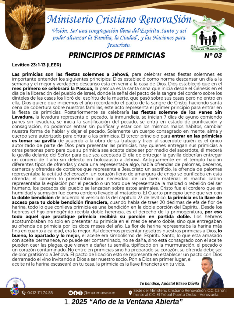 N° 3 - PRINCIPIO DE PRIMICIAS | PDF | Pascua de Resurrección | Pecado