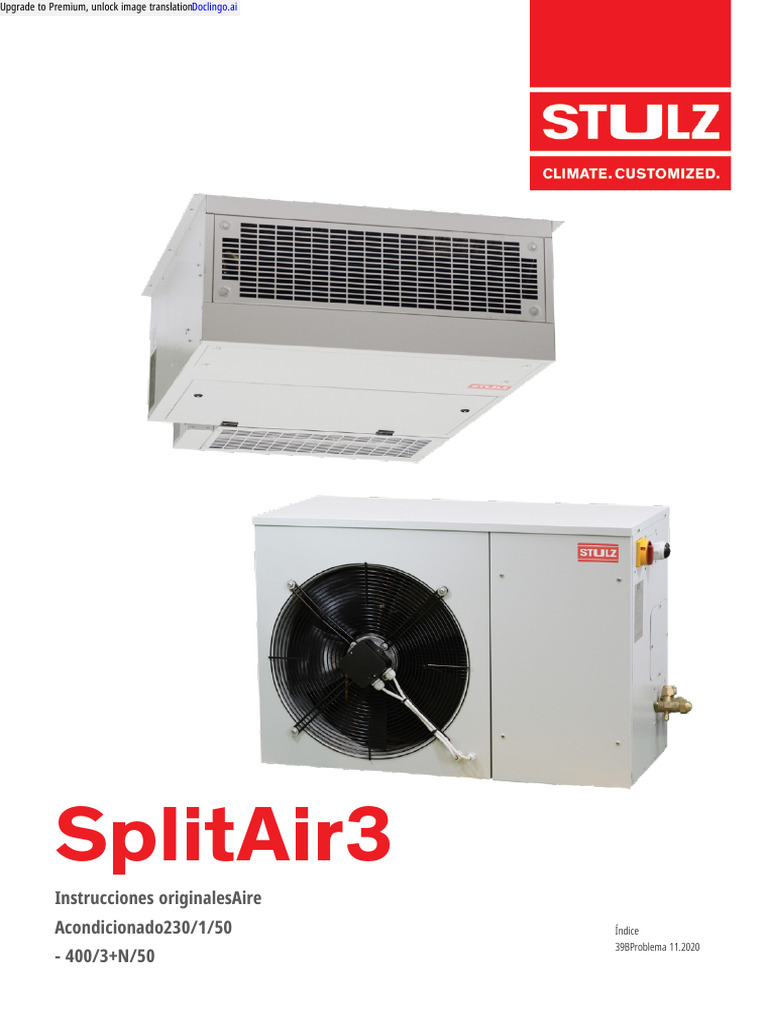 STULZ - SplitAir3 - 39B - 1120 - en (3) - Esb - Doclingo - Ai | PDF | Refrigerante