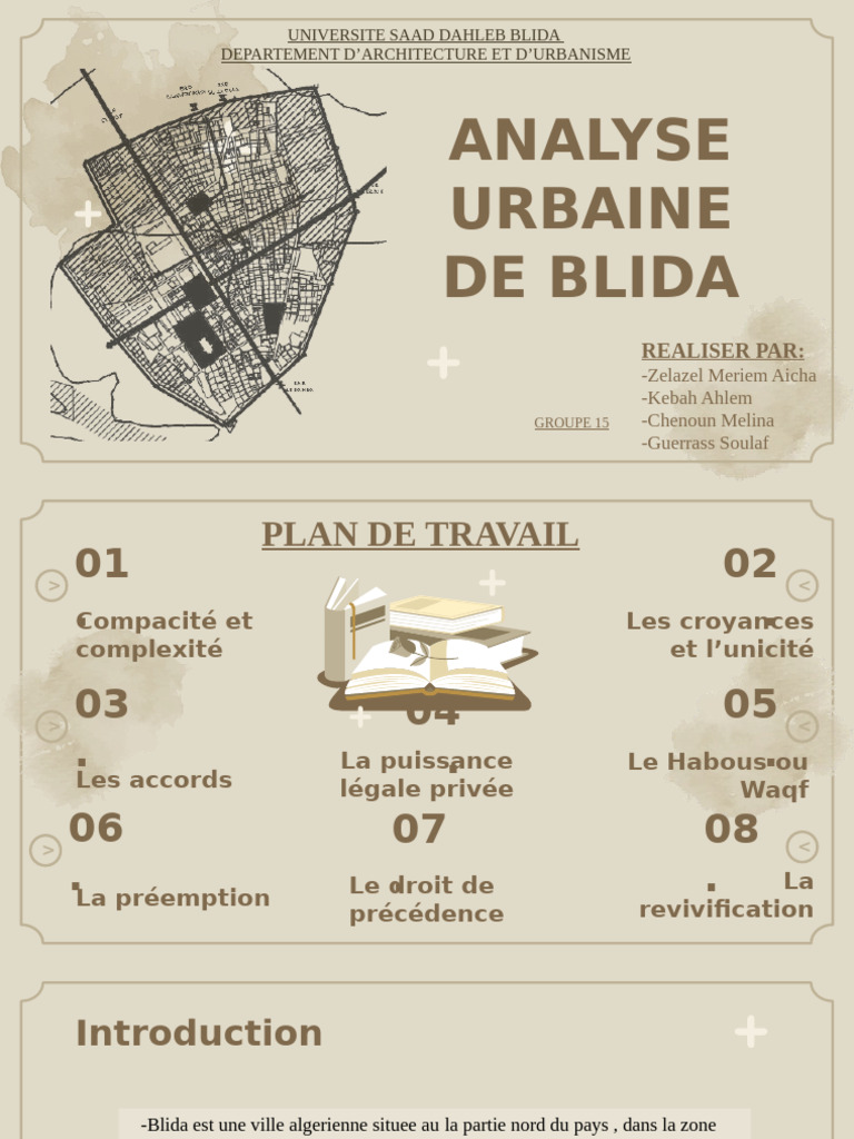 Blida: Urbanisme et Héritage | PDF