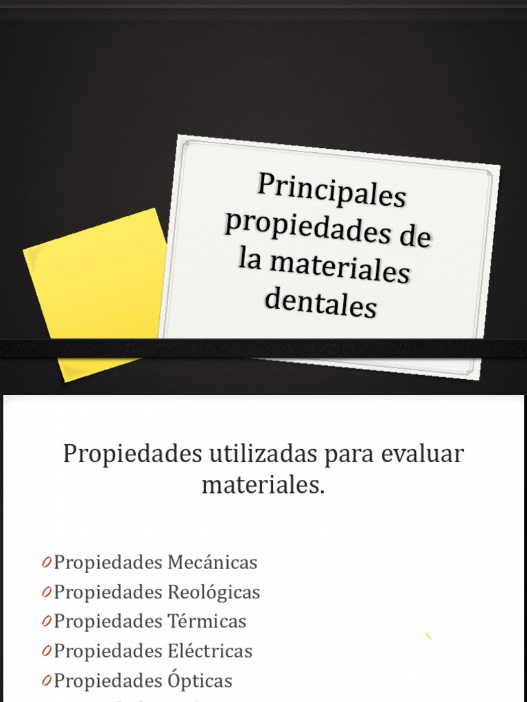 Propiedades Clave de Materiales Dentales | PDF | Corrosión | Electroquímica
