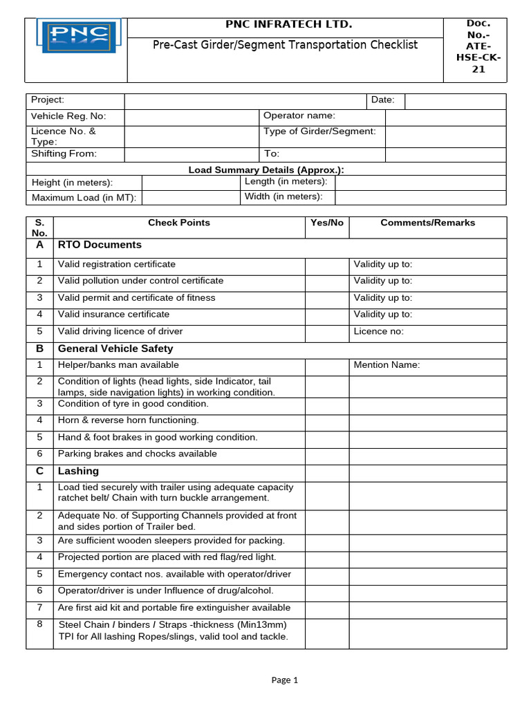 Doc. No.-ATE-HSE-CK-22-Pre-Cast Girder or Segment Transportation ...