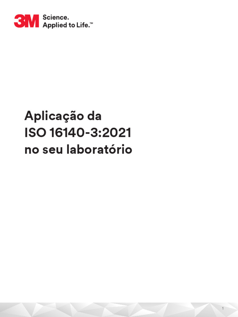 3M ISO 16140-3 Folheto Explicativo | PDF | Ensaio | Lacticínios