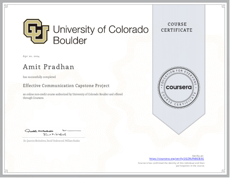 AMIT PRADHAN, Effective Communication Capstone Project | PDF
