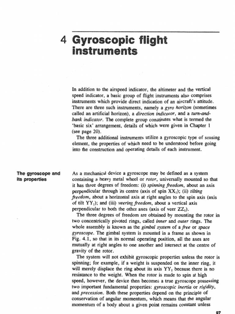 Chapter5 GyroscopicInstruments | PDF | Gyroscope | Rotation