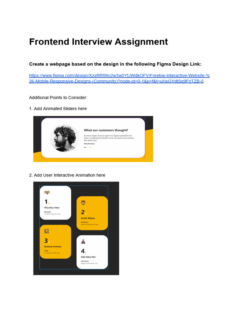 Frontend Interview Assignment | PDF