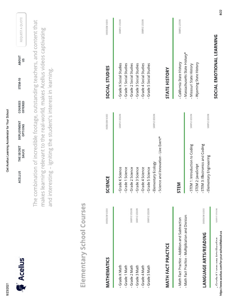 Acellus Learning Accelerator For Your School Small | PDF
