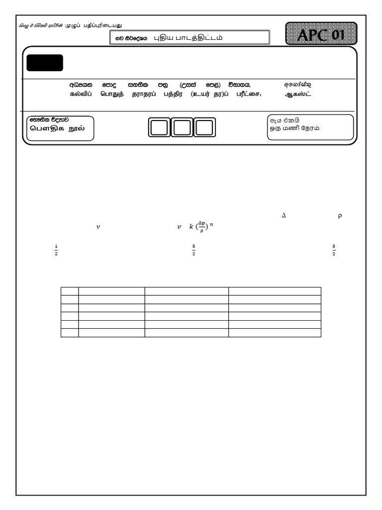 APC Physics Class 12 Exam Questions | PDF