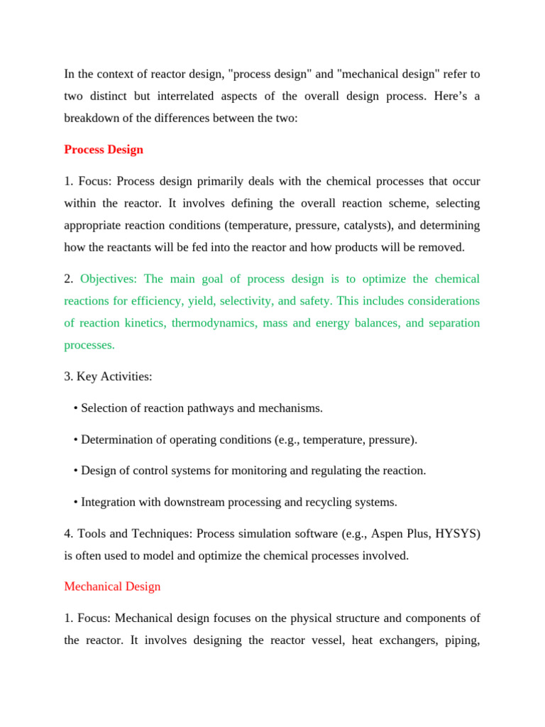 Process Design | PDF | Chemical Reactor | Chemical Reactions