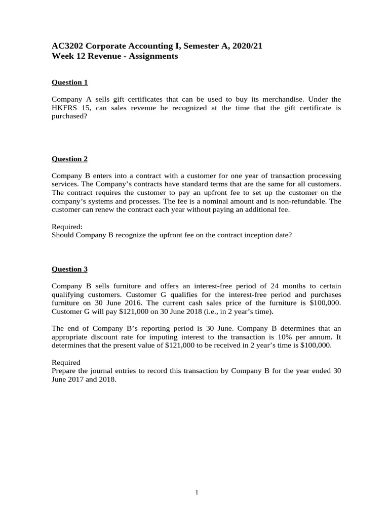 Week 12 Assignments | PDF