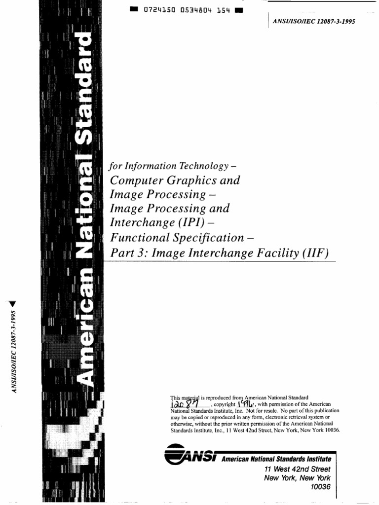 Ansi 12087-3 - 1995 | PDF | Data Compression | Computing