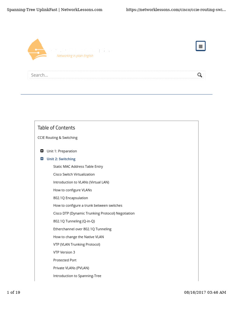 CCIE Switching & Spanning-Tree Guide | PDF | Network Switch | Computer ...