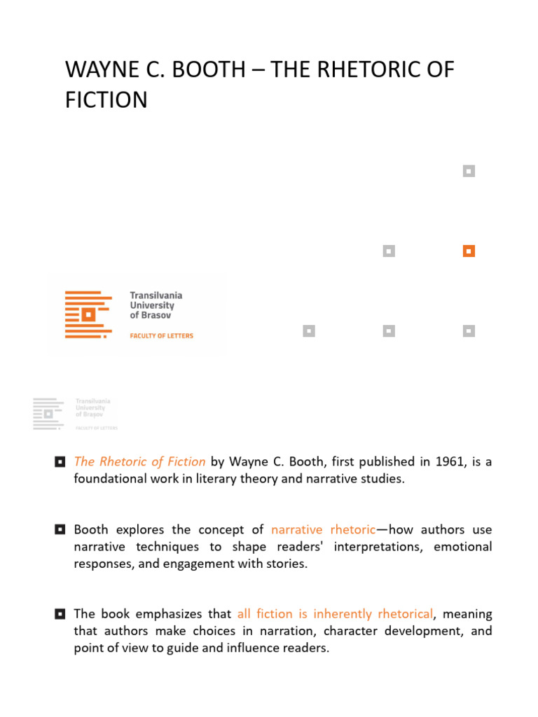 Wayne C Booth | PDF | Narrative | Narration