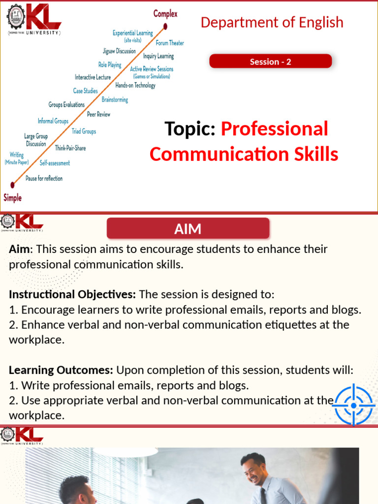Co1 - Session 2 Ppt-Professional Comm Skills | PDF | Communication | Nonverbal Communication