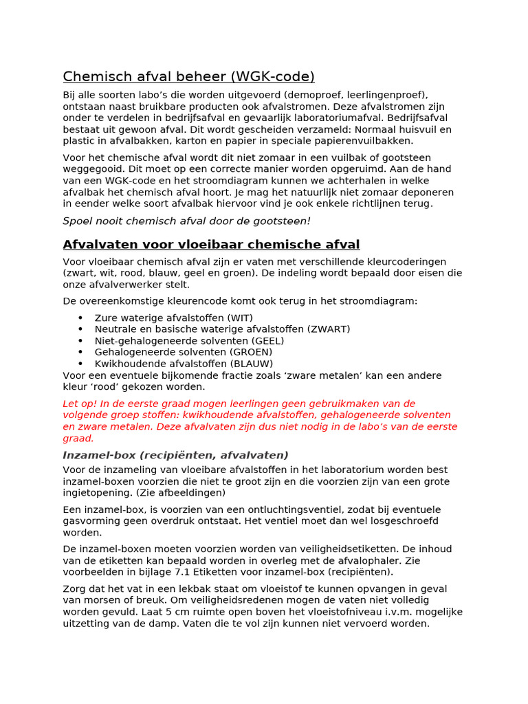 Chemisch Afval Beheer | PDF