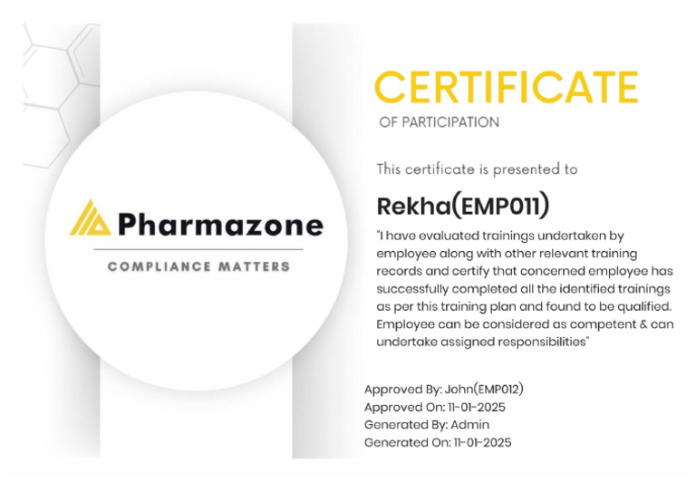 Admin Training-Certi | PDF