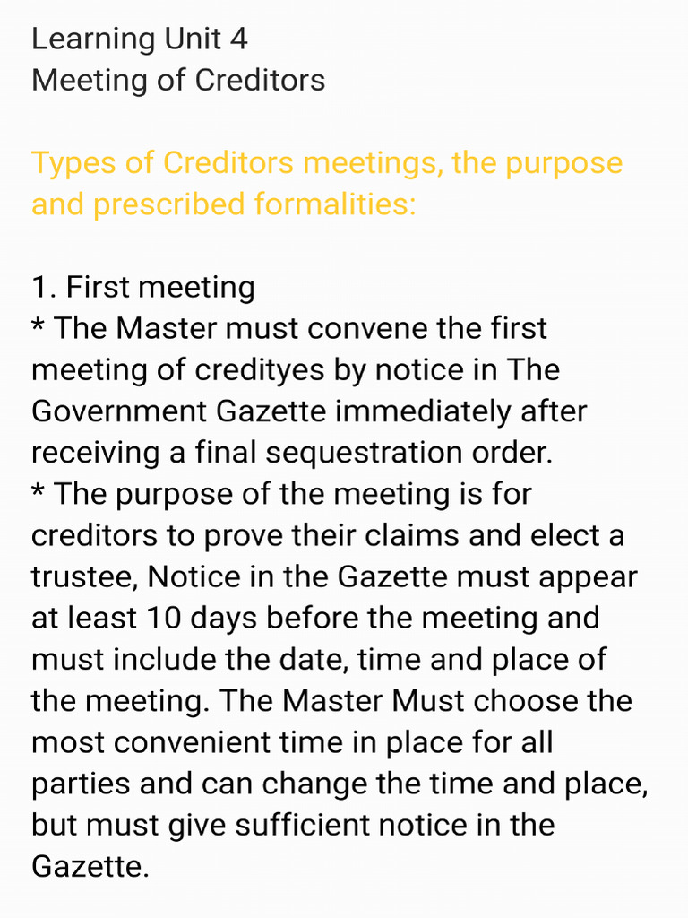 Learning Unit 4 Insolvency 1 | PDF