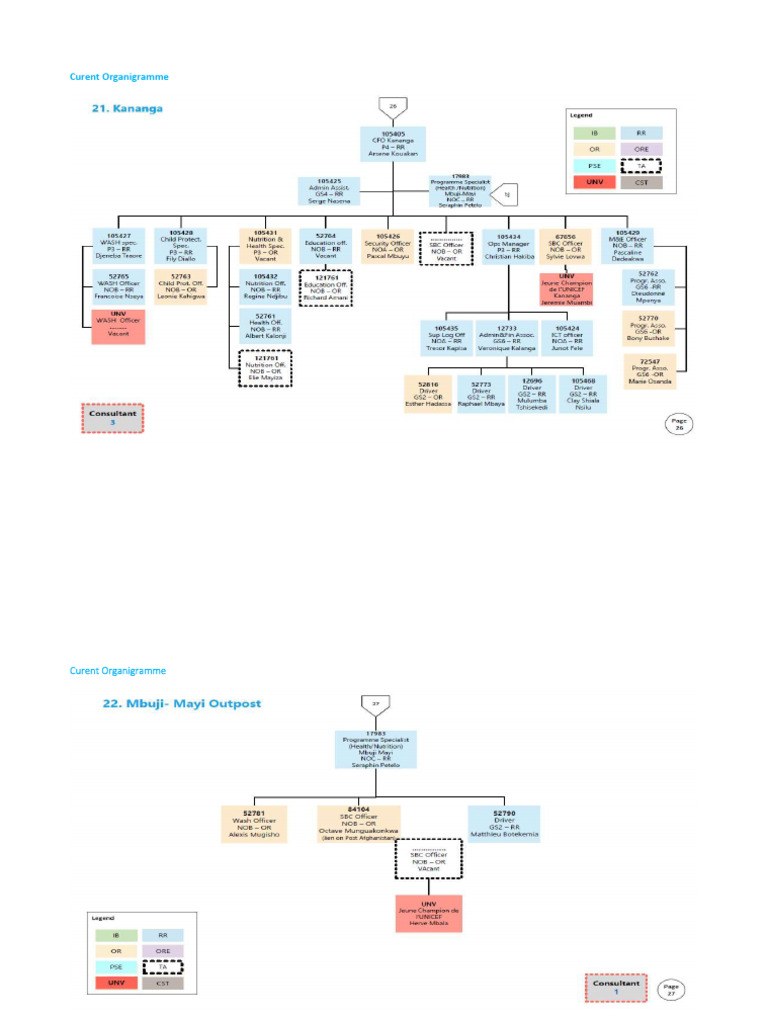 Organigramme Unicef Grand Kasai | PDF