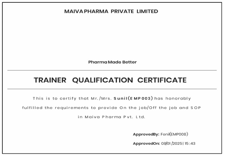 Admin Trainer Certi (2) | PDF